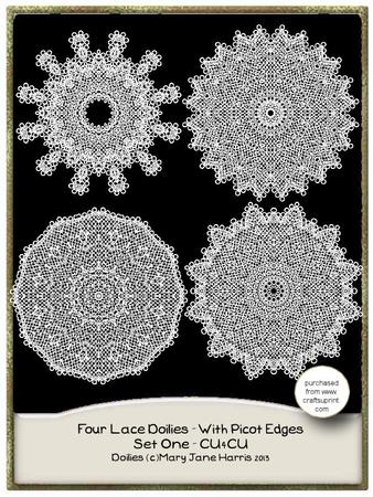 Four Lace Doilies - with Picot Edges Set One - Cu4cu - CUP396561_99 ...