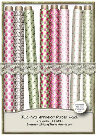 Juicy Watermelon Paper Pack - Cu4cu - CUP404286_99 | Craftsuprint