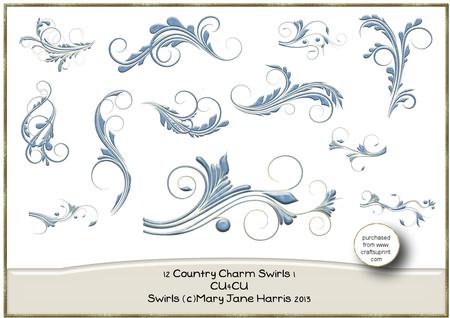12 Country Charm Swirls 1 - Cu4cu - CUP411920_99 | Craftsuprint