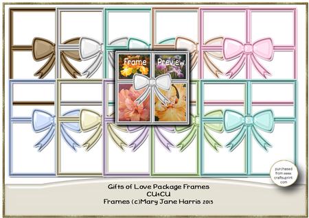 10 Gifts of Love Package Frames - Cu4cu - CUP419617_99 | Craftsuprint