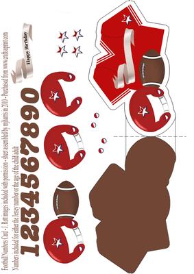 Football Numbers Card - CUP42639_99 | Craftsuprint
