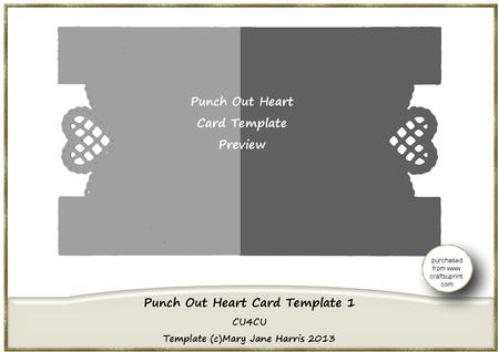 Punch Out Heart Card Template 1 - Cu4cu - CUP429288_99 | Craftsuprint