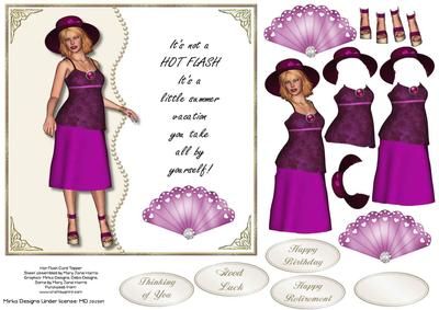 Hot Flash Card Topper 1 - CUP455646_99 | Craftsuprint