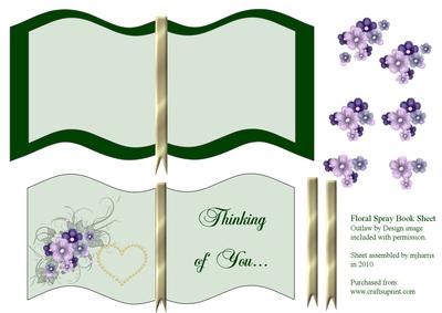 Floral Spray Book Sheet - CUP50579_99 | Craftsuprint