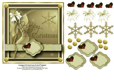Happy Christmas Card Topper 3 - CUP582609_99 | Craftsuprint