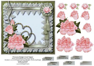 Princess Delight Card Topper 2 - CUP593512_99 | Craftsuprint