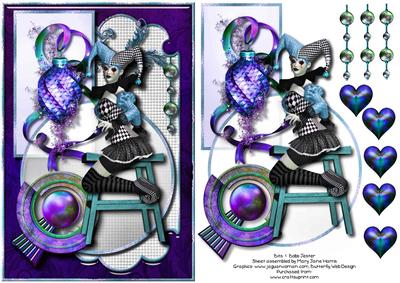 Bits & Bobs Jester Card Topper 2 - CUP598873_99 | Craftsuprint