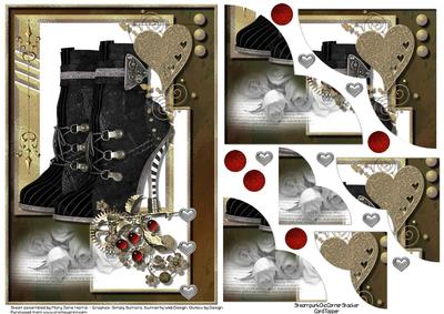 Steampunk Chic Double Corner Stacker Topper 1 - CUP602277_99 | Craftsuprint