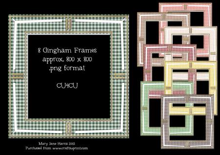 8 Gingham Frames - Cu4cu - CUP618299_99 | Craftsuprint