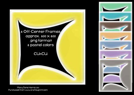 8 Off-center Frames - Cu4cu - CUP619498_99 | Craftsuprint