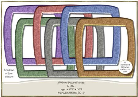 6 Wonky Square Frames - Cu4cu - CUP622564_99 | Craftsuprint
