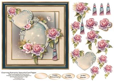 Charming, Romantic, Beautiful Card Topper 2 - CUP664206_99 | Craftsuprint