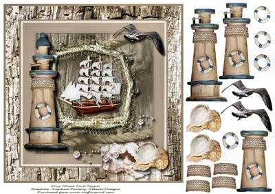 Ship-shape Card Topper - CUP672846_99 | Craftsuprint
