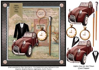 Night Out on the Town Card Topper - CUP679142_99 | Craftsuprint