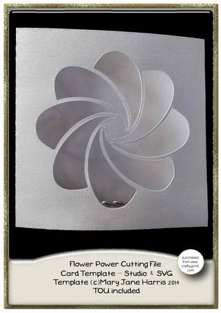 Flower Power Card Template - CUP708275_99 | Craftsuprint