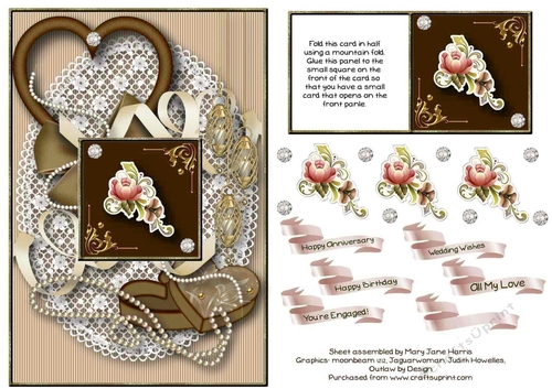 Floral Card-On-A-Card Card Topper 2 - CUP718612_99 | Craftsuprint