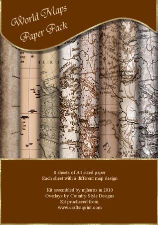 World Maps Paper Pack - CUP88365_99 | Craftsuprint
