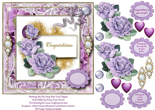 Wishing You the Very Best Card Topper - CUP898893_99 | Craftsuprint