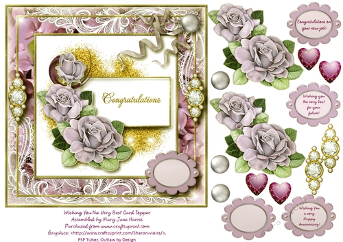 Wishing You the Very Best Card Topper 3 - CUP898895_99 | Craftsuprint