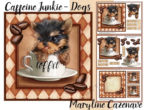 Caffeine Junkie - Dogs - CUP886123_2350 | Craftsuprint
