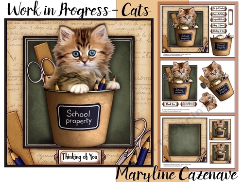 Work in Progress - Cats - CUP901907_2350 | Craftsuprint