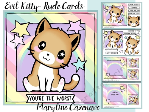 Evil Kitty - Rude Cards - CUP964906_2350 | Craftsuprint