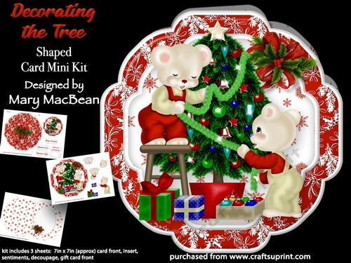 Decorating the Tree - Shaped Card Mini Kit - CUP1015200_1648 | Craftsuprint