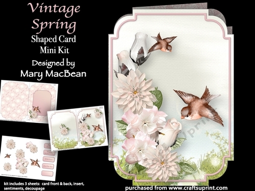 Vintage Spring - Shaped Card Mini Kit - CUP1018888_1648 | Craftsuprint