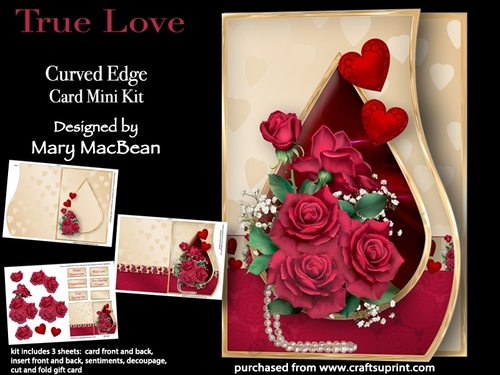 True Love - Curved Edge Card Mini Kit - CUP1065747_1648 | Craftsuprint