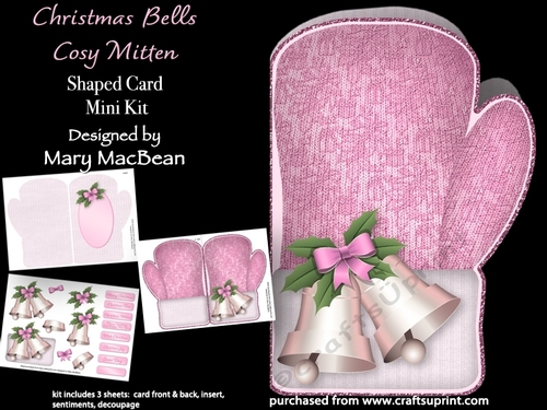Christmas Bells - Cosy Mitten Shaped Card Mini Kit - CUP1177259_1648 ...