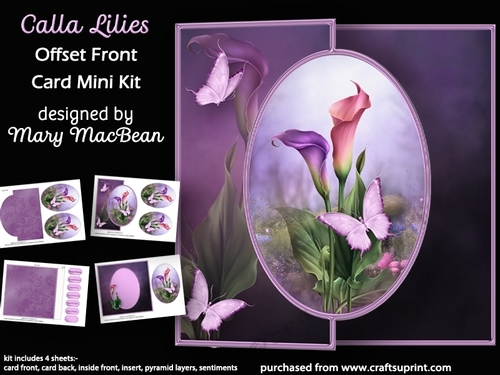 Calla Lilies - Offset Front Card Mini Kit - CUP1180696_1648 | Craftsuprint