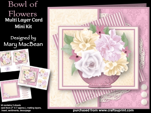 Bowl of Flowers - Multi-Layer Card Mini Kit - CUP1200528_1648 ...