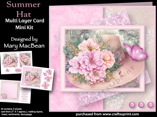 Summer Hat - Multi-Layer Card Mini Kit - CUP1200532_1648 | Craftsuprint