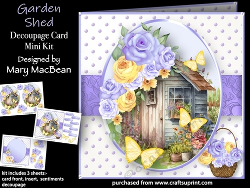 Garden Shed - Decoupage Card Mini Kit - CUP1204657_1648 | Craftsuprint