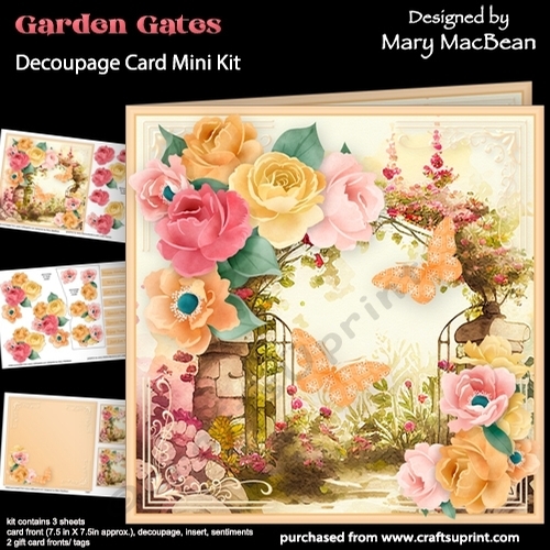 Garden Gates - Decoupage Card Mini Kit - CUP1214036_1648 | Craftsuprint