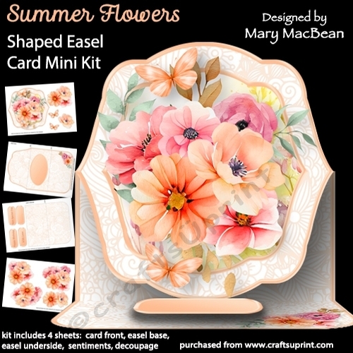 Summer Flowers - Shaped Easel Card Mini Kit - CUP1220887_1648 ...