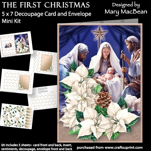 The First Christmas - 5 x 7 Card and Envelope Mini Kit - CUP1251115 ...
