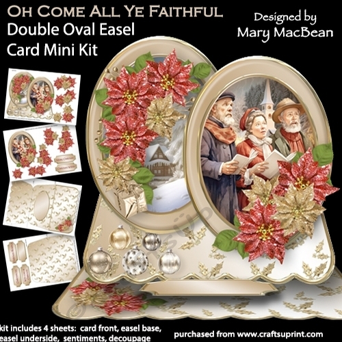 Oh Come All Ye Faithful - Double Oval Easel Card Mini Kit - CUP1253131 ...