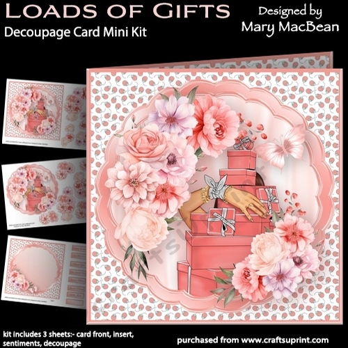 Loads of Gifts - Decoupage Card Mini Kit - CUP1257265_1648 | Craftsuprint