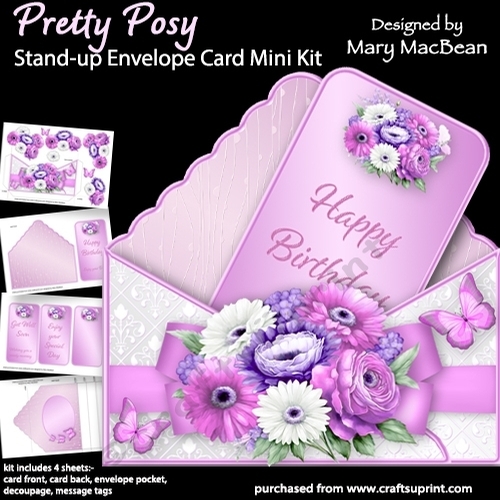 Pretty Posy - Stand-up Envelope Card Mini Kit - CUP1262428_1648 ...