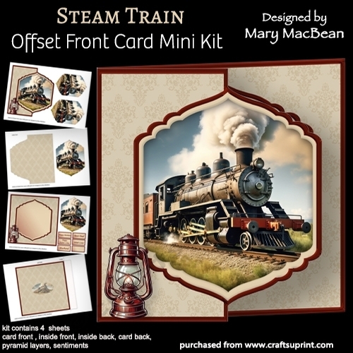 Steam Train - Offset Front Card Mini Kit - CUP1287444_1648 | Craftsuprint