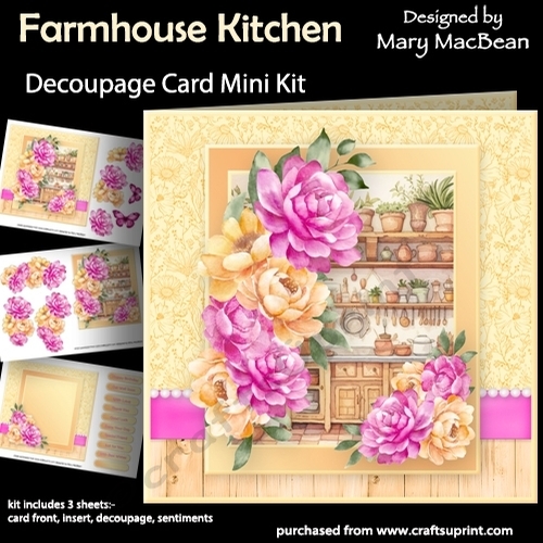 Farmhouse Kitchen - Decoupage Card Mini Kit - CUP1319502_1648 ...