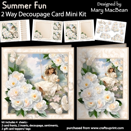 Summer Fun - 2 Way Decoupage Card Mini Kit - CUP1326229_1648 | Craftsuprint