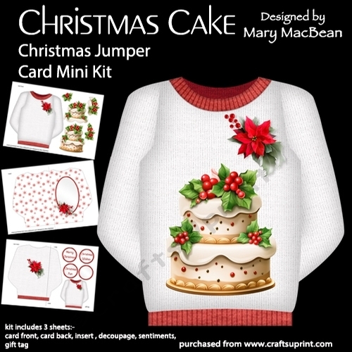 Christmas Cake - Christmas Jumper Card Mini Kit - CUP1350701_1648 ...