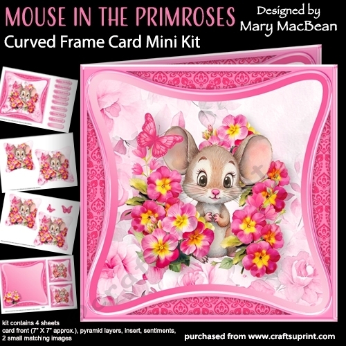 Mouse in the Primroses - Curved Frame Card Mini Kit - CUP1367561_1648 ...