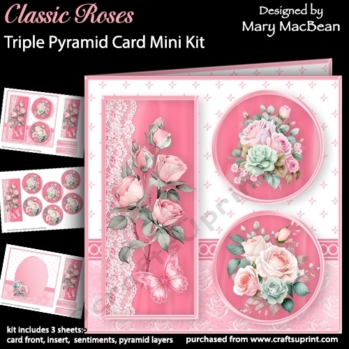 Classic Roses - Triple Pyramid Card Mini Kit - CUP1371178_1648 ...