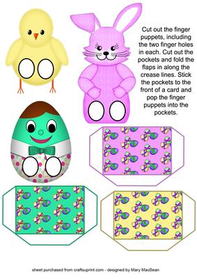 Easter Characters Finger Puppet Toppers - CUP308512_1648 | Craftsuprint