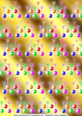 Baubles Gold Background Paper - CUP343112_1648 | Craftsuprint