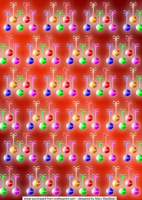 Baubles Red Background Paper - CUP343115_1648 | Craftsuprint