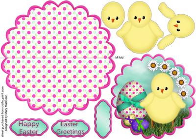 Easter Chick Wobble Card - CUP402150_1648 | Craftsuprint